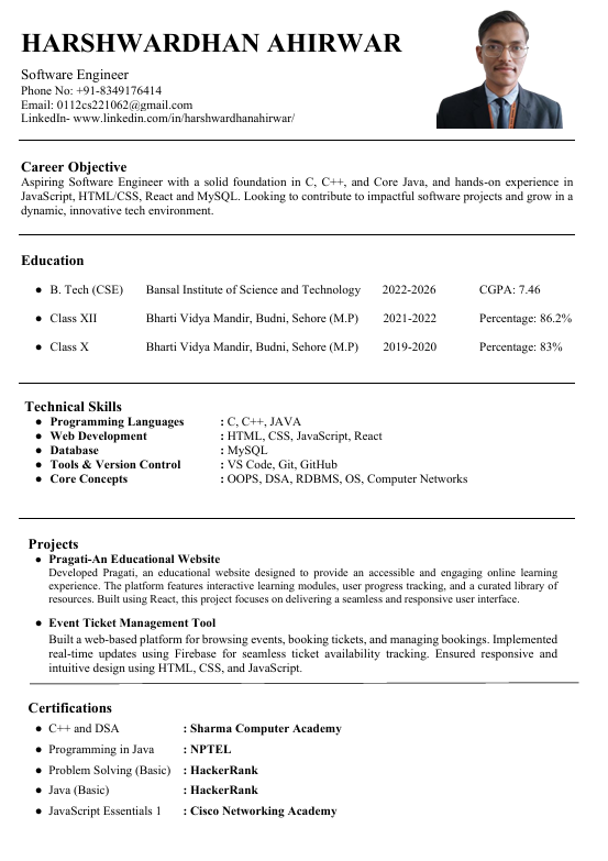 Harshwardhan Ahirwar